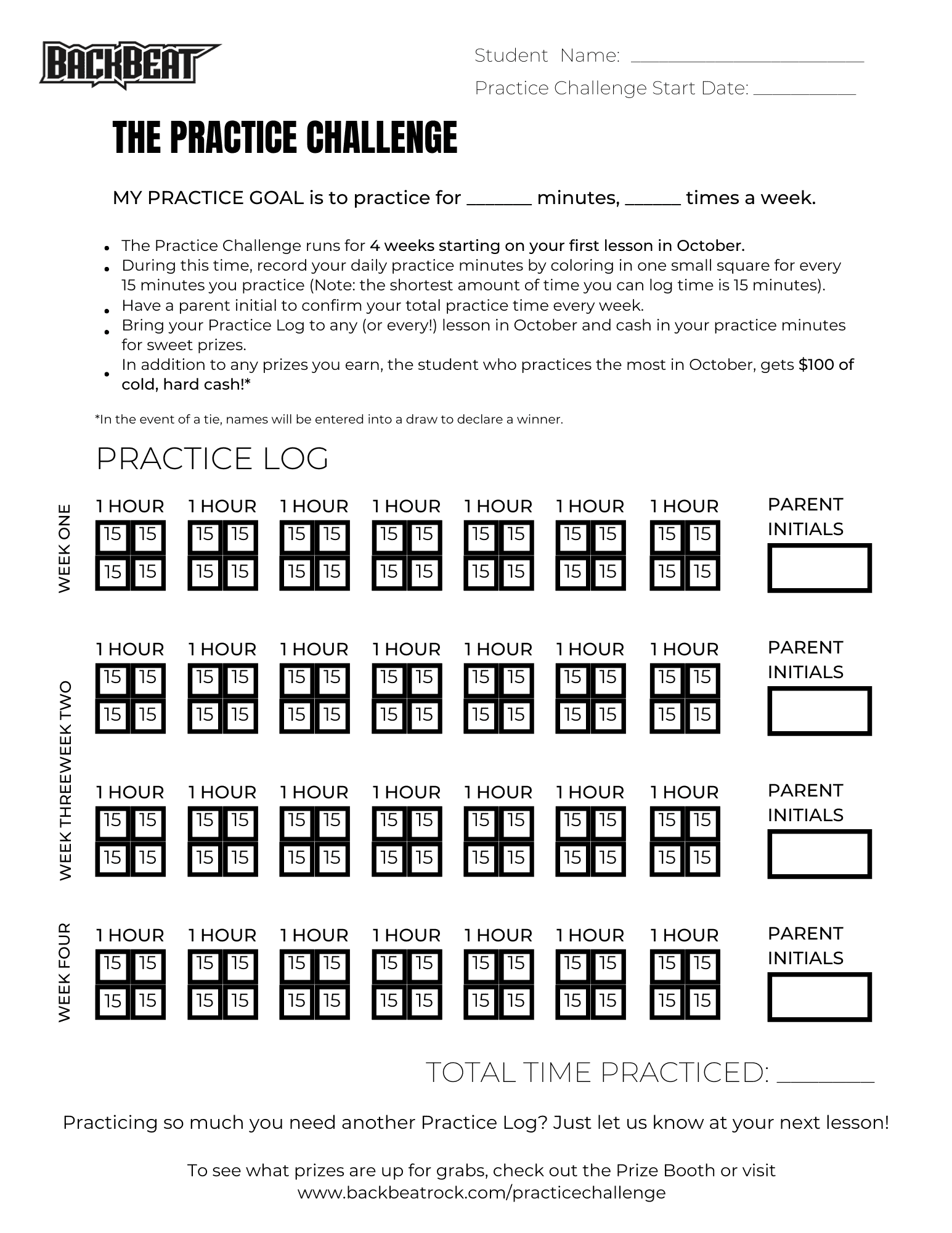 The Practice Challenge – Backbeat